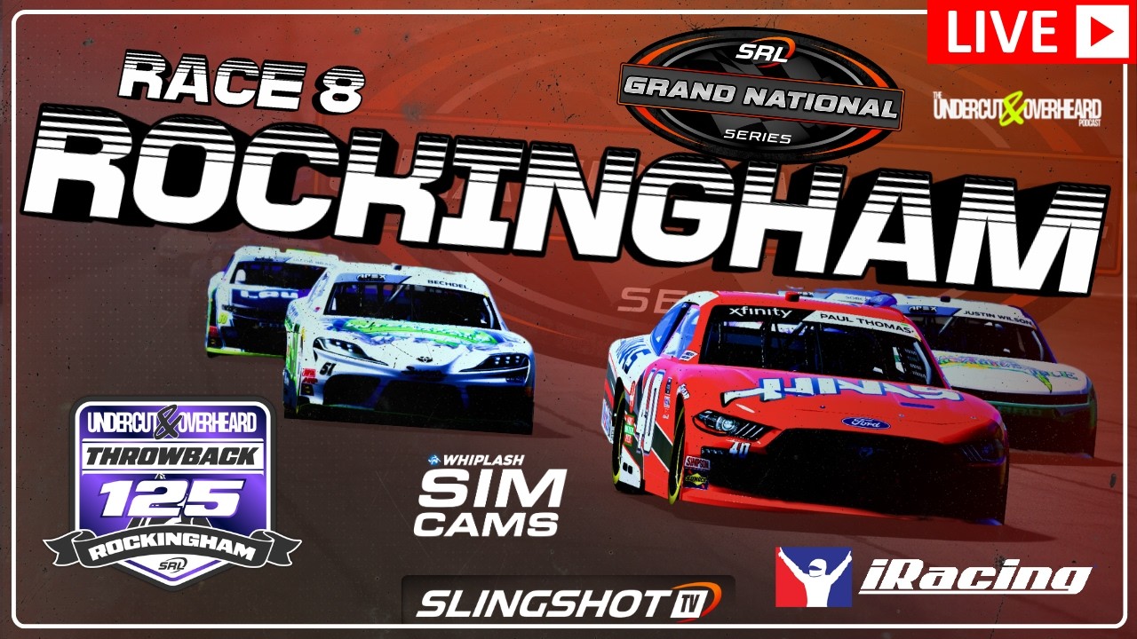 NASCAR Oreilly's Short Track Action iRacing LIVE | ROCKINGHAM SRL Grand ...