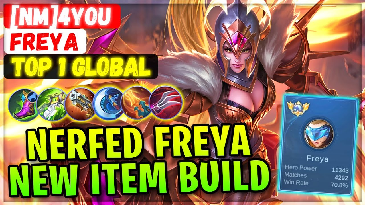Nerfed Freya New Item Build 4k+ Matches No.1 Freya [ Top 1 Global Freya ...