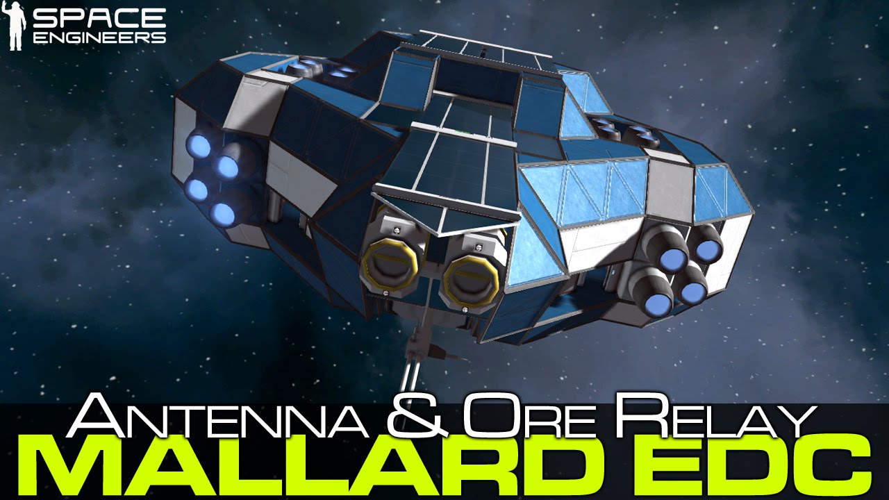 Space Engineers - Mallard Exploration Deployment Craft, Antenna & Ore ...