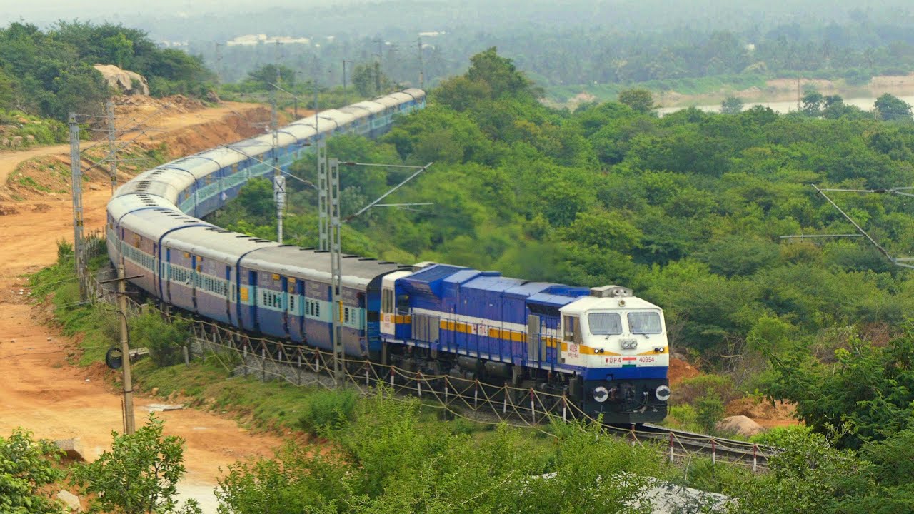 One of the LATEST WDP 4D Locos leads KONDAVEEDU Express - Indian ...