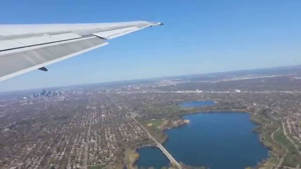 Delta Airlines flight departing Minneapolis-St. Paul Airport - YouTube