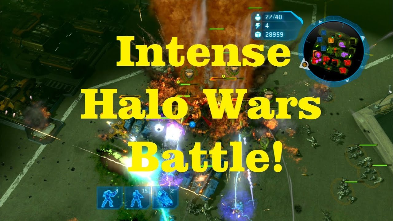 Epic Intense Halo Wars Battle! (Halo Wars RTS Game) - YouTube