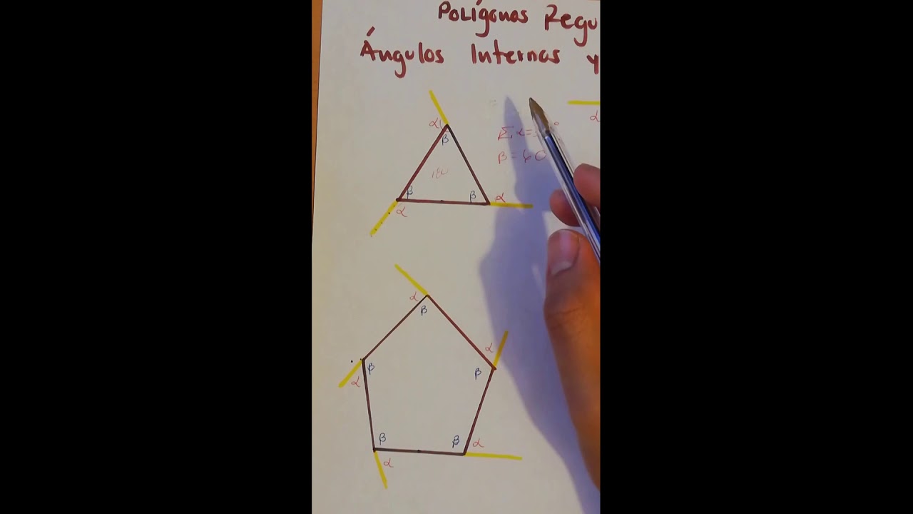 Ángulos internos y externos de un polígono. - YouTube