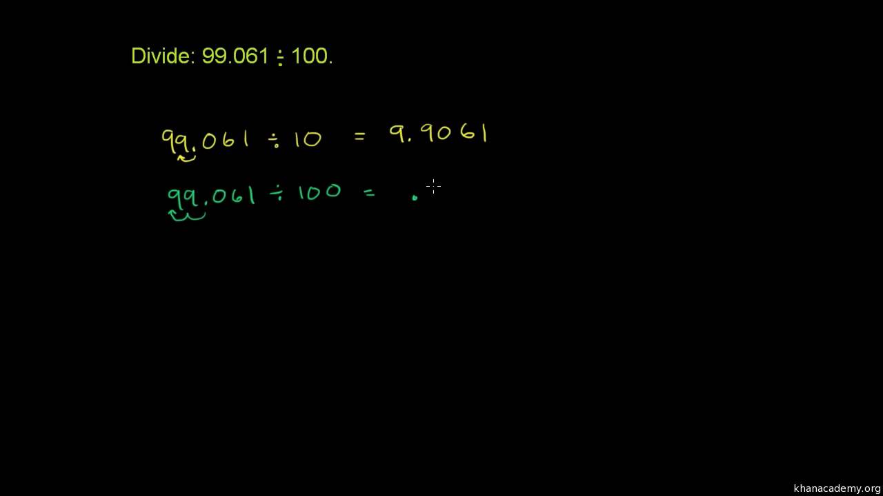 Division med en 10'er potens - YouTube