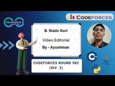 B.Stalin Sort | Codeforces Round 982 (Div. 2) | Codeforces | DCC NIT-A - YouTube