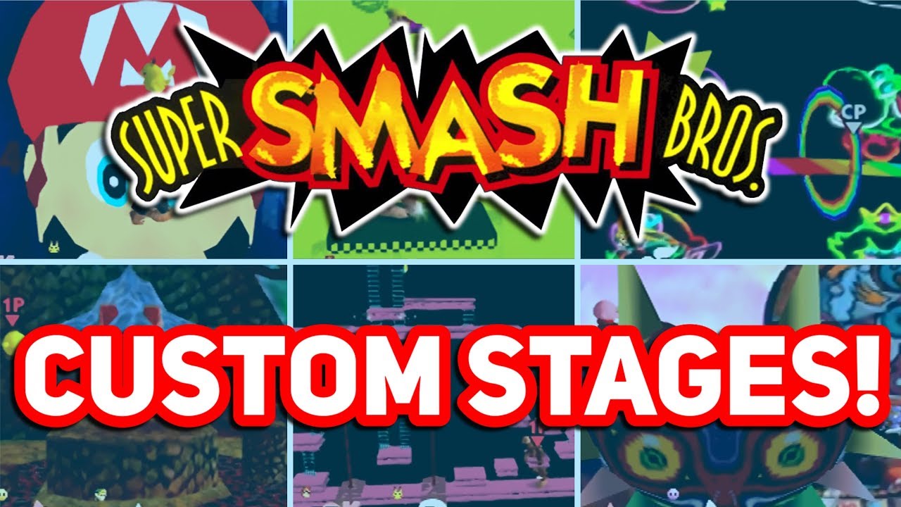 NEW Custom Levels in Super Smash Bros.!!! [Rainbow Road, Mario's Head ...
