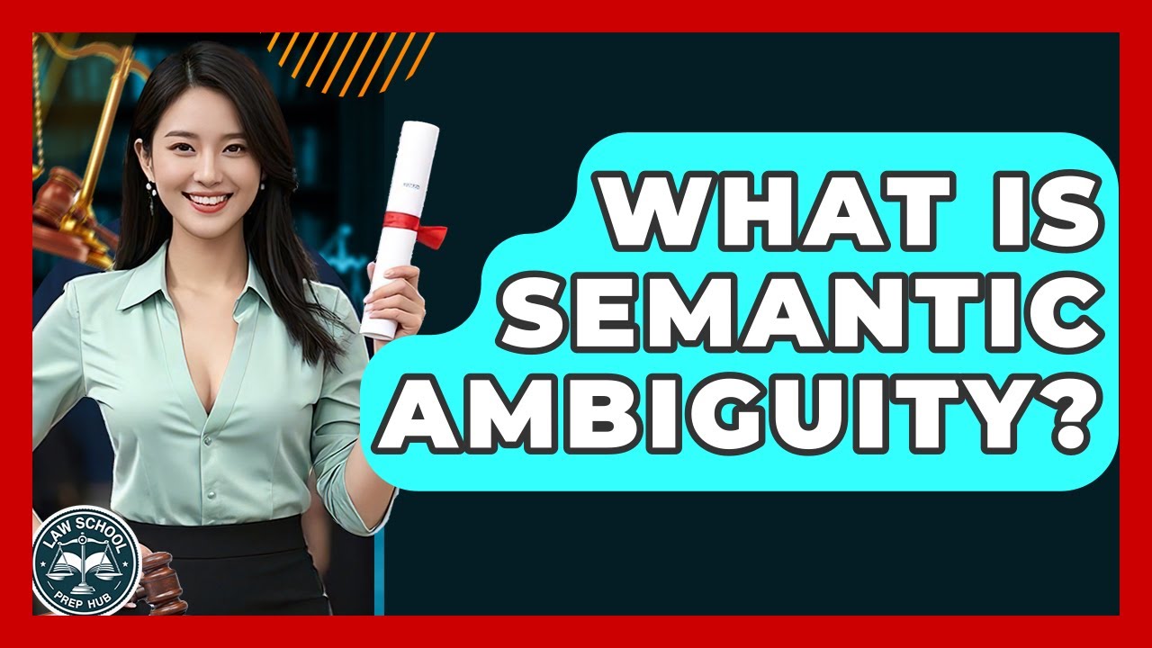 What Is Semantic Ambiguity? - Law School Prep Hub - YouTube