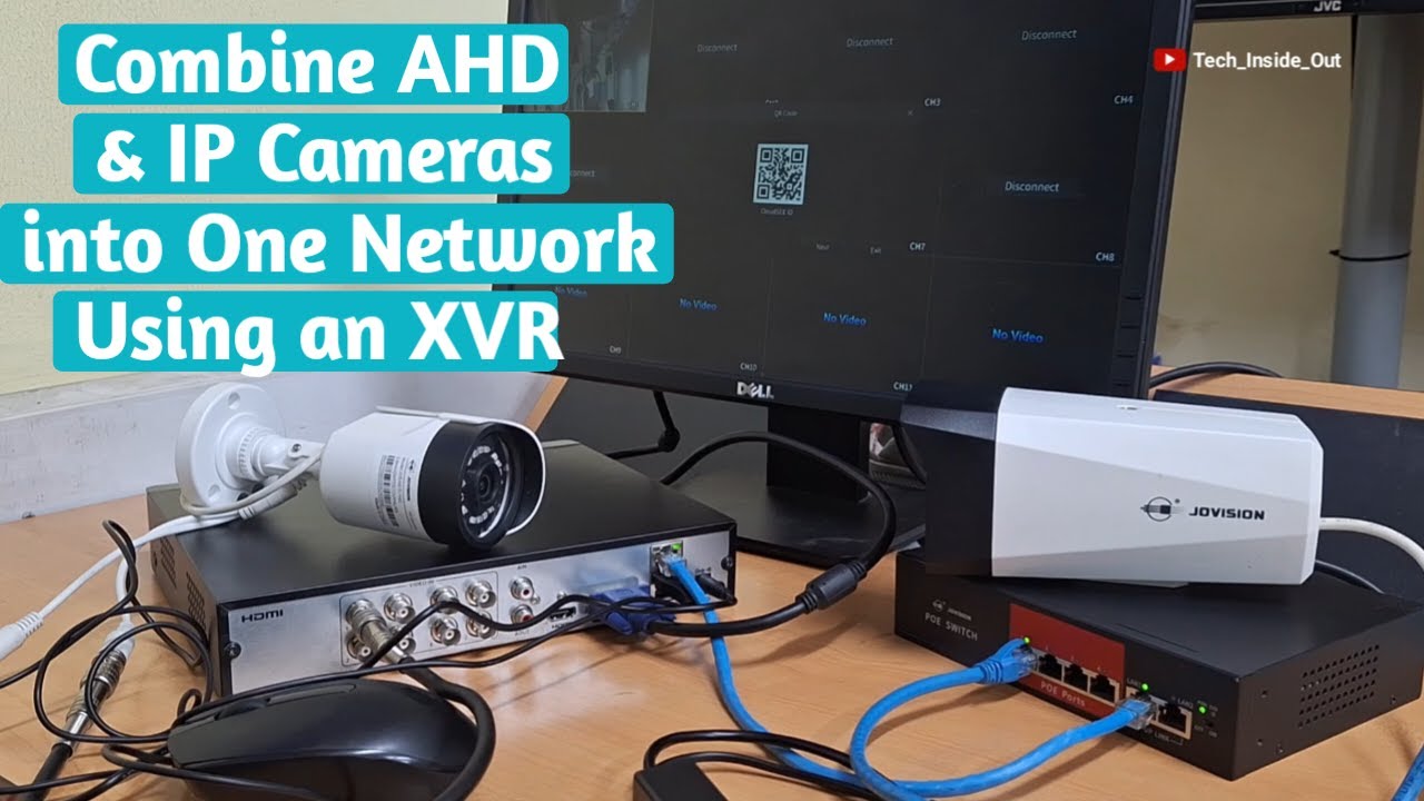 how combine AHD & IP cameras into one installation using an XVR - YouTube