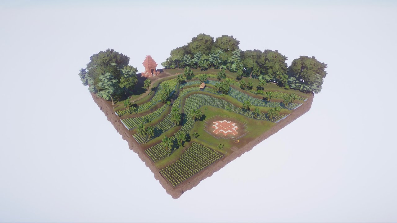 Candi Excavation in the Middle of Ricefield Diorama Speedbuild ...
