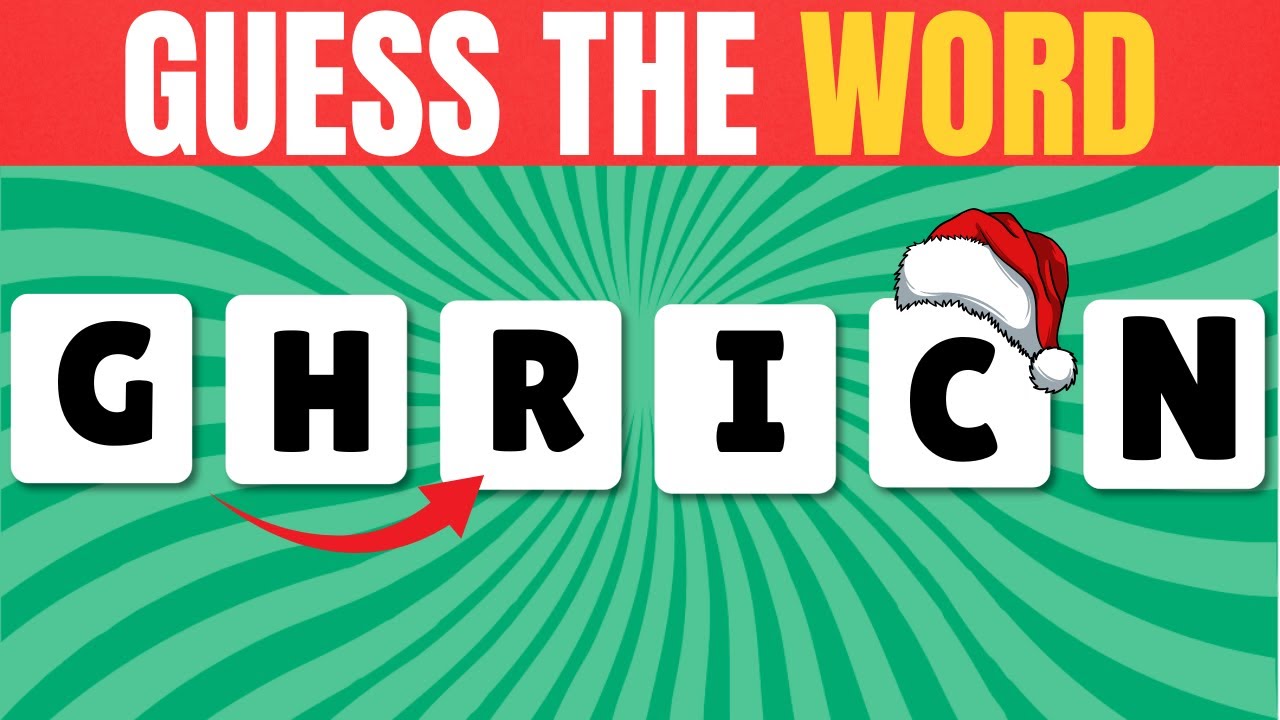 Guess The Christmas Word By Scrambled Letters🎅☃️🛷 ️ | Christmas Quiz ...