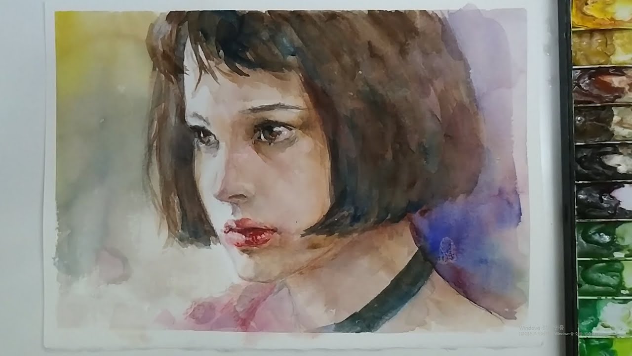 How to paint Matilda with watercolor/Leon Matilda/ - YouTube