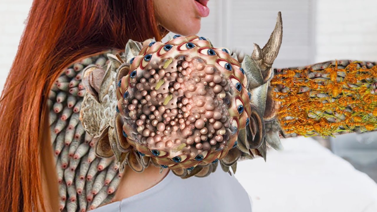 ASMR Animation Treatment from Trypophobia infected shoulder satisfying ...