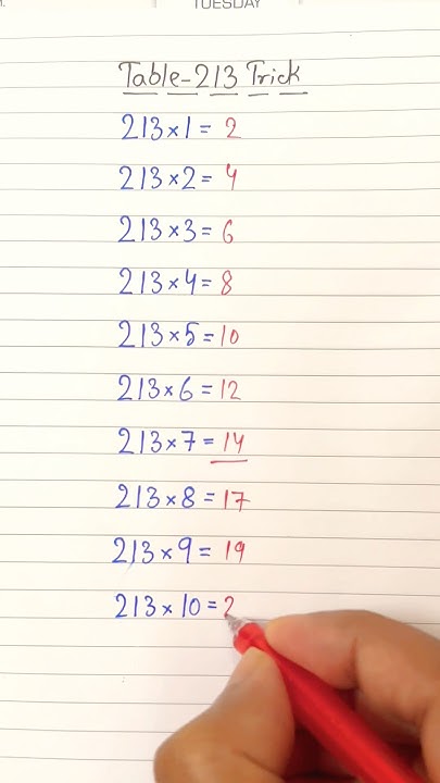Table-213 Trick | Maths Shortcut | - YouTube