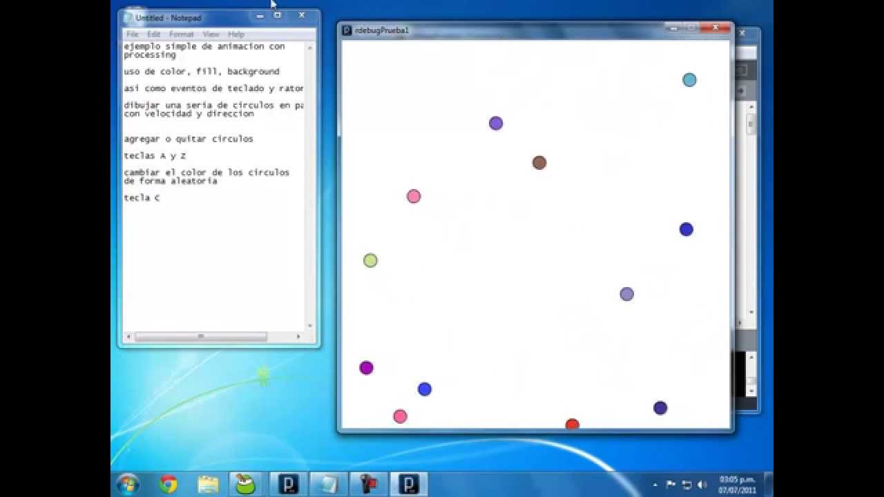 Círculos que Rebotan, Animacion con Processing con Codigo Fuente - YouTube