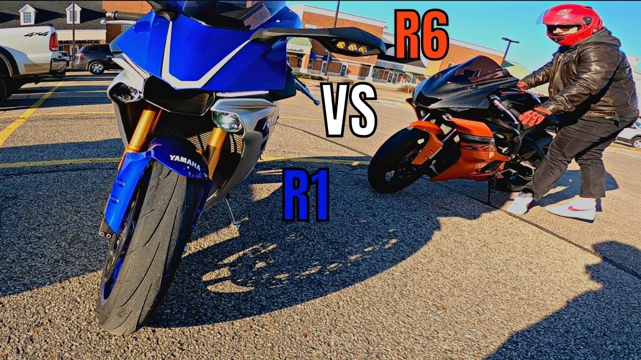 Yamaha R6 Meets Yamaha R1 - YouTube