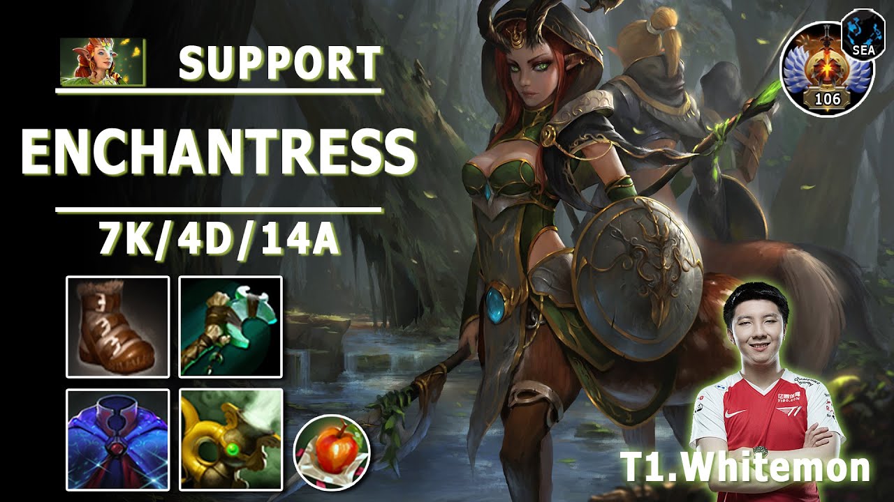 Enchantress Support | 7.30e | T1.Whitemon Pro Enchant Play | Dota 2 ...
