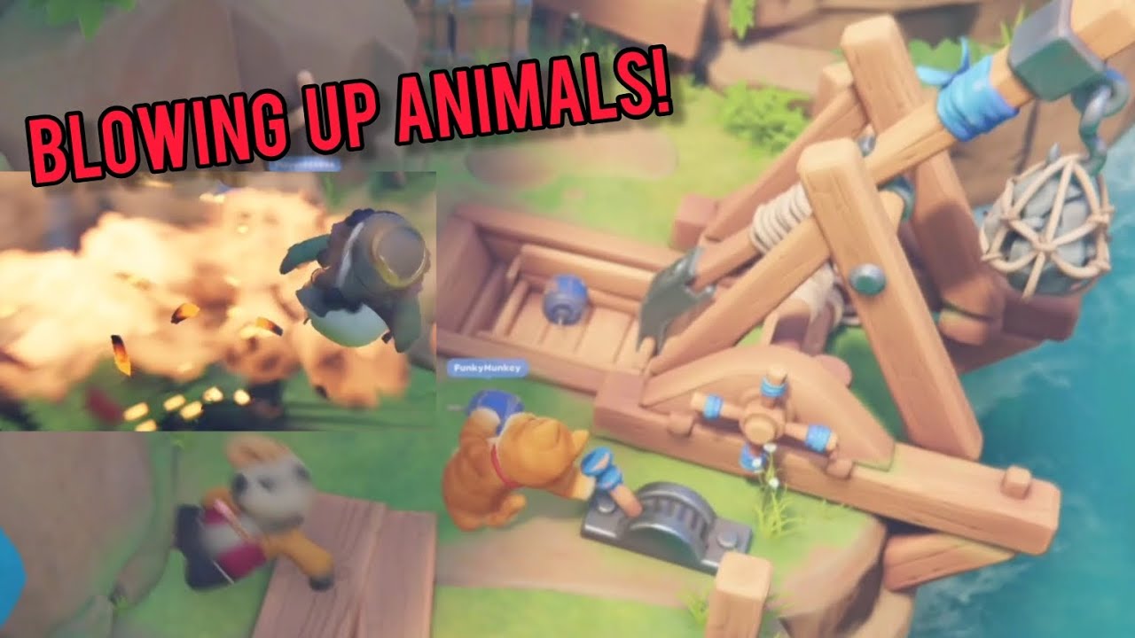 Blowing up Animals with Siege Machines! | Party Animals - YouTube