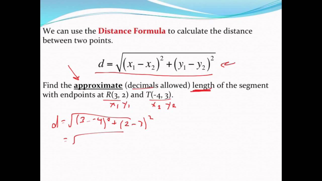 Using the Distance Formula (Approx Answer) - YouTube