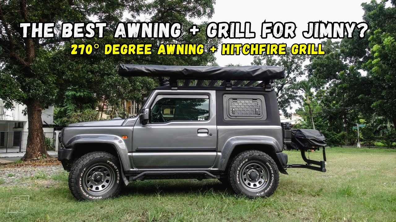 Upgraded the Jimny with a 270 DEGREE AWNING + A GRILL AT THE BACK ...