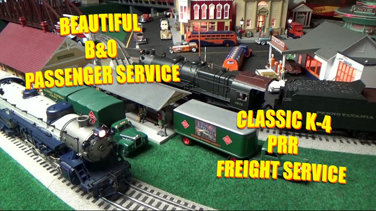 B&O Passenger Service Plus PRR Mixed Freight 3-Rail O-Gauge HD - YouTube