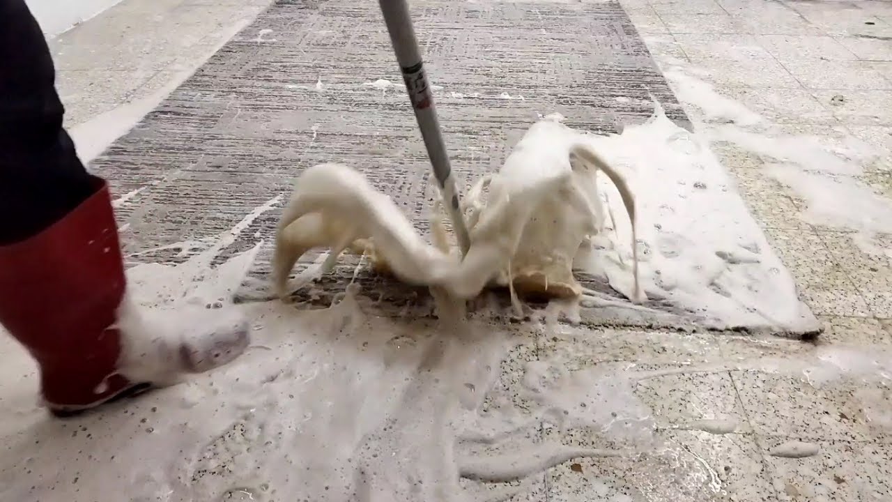 ASMR Dirty Carpet Cleaning satisfying carpet scraping - YouTube