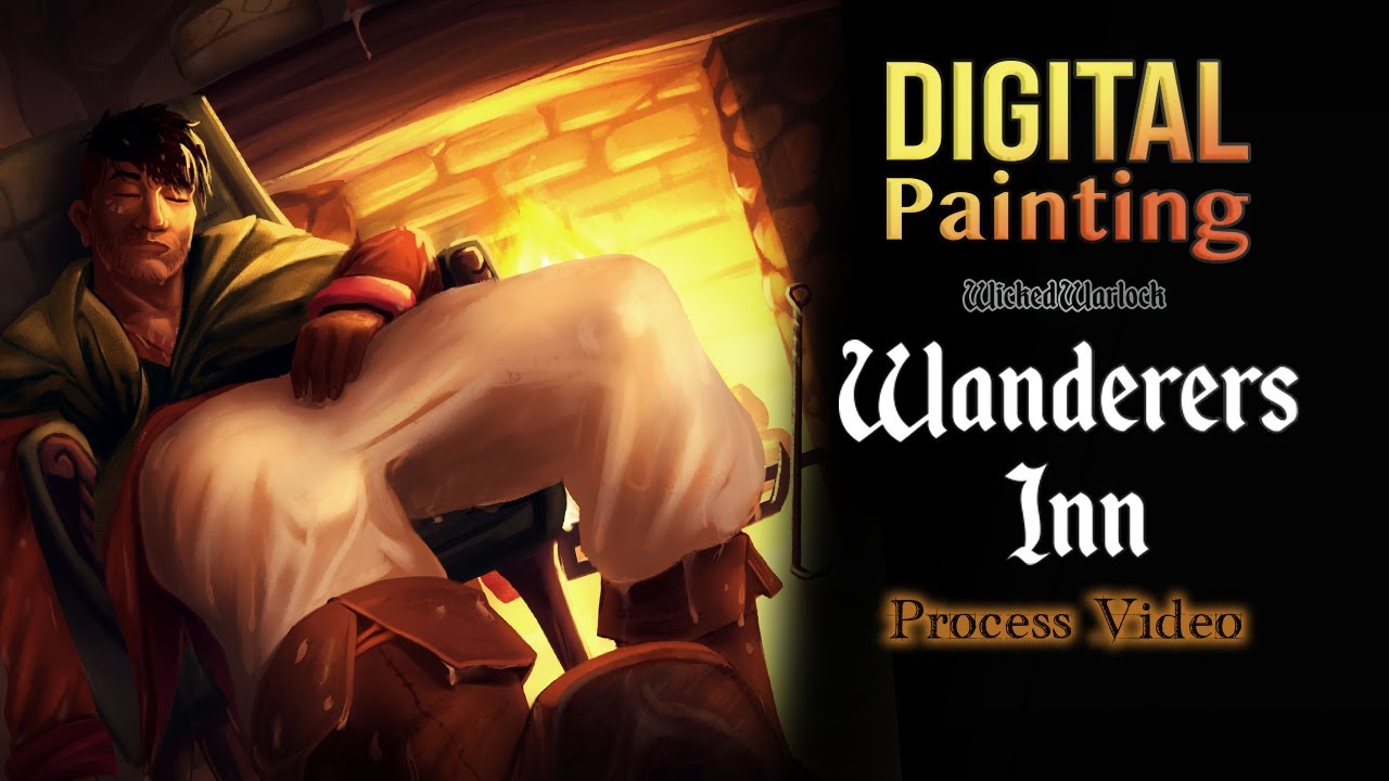 Wanderers Inn Digital Painting Process - YouTube