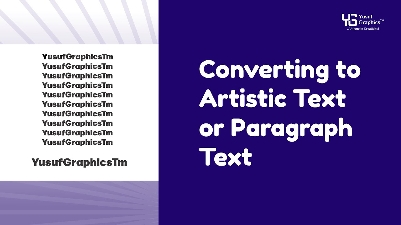 Converting Artistic Text to Paragraph Text in CorelDRAW - YouTube