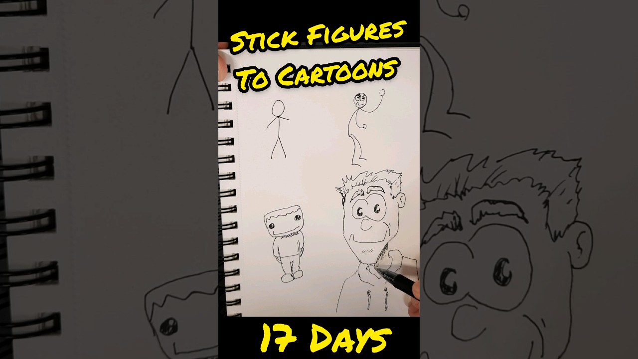 Stick Figures to Cartoons in 17 Days - YouTube