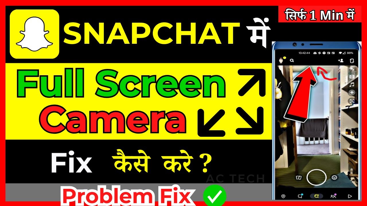 How To Fix Snapchat Camera Not Full Screen | Snapchat camera full ...