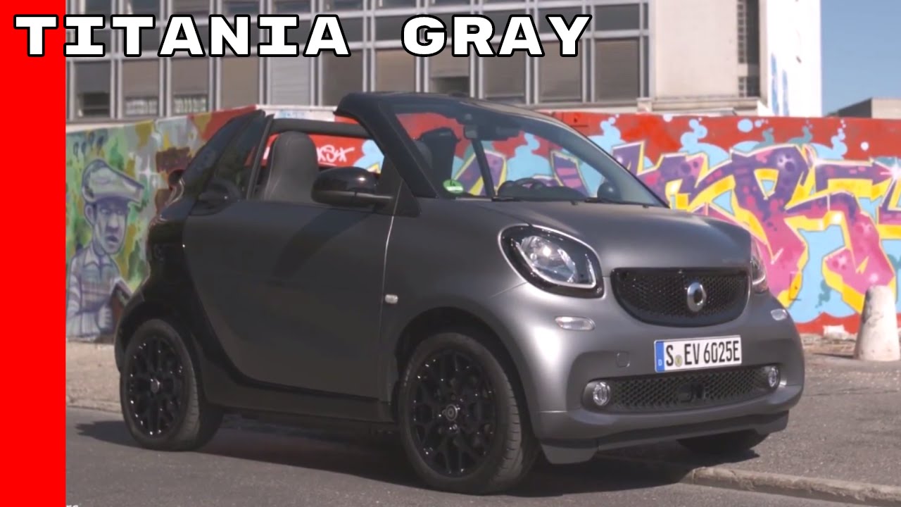 Titania Gray Smart Fortwo Cabrio Electric Drive - YouTube