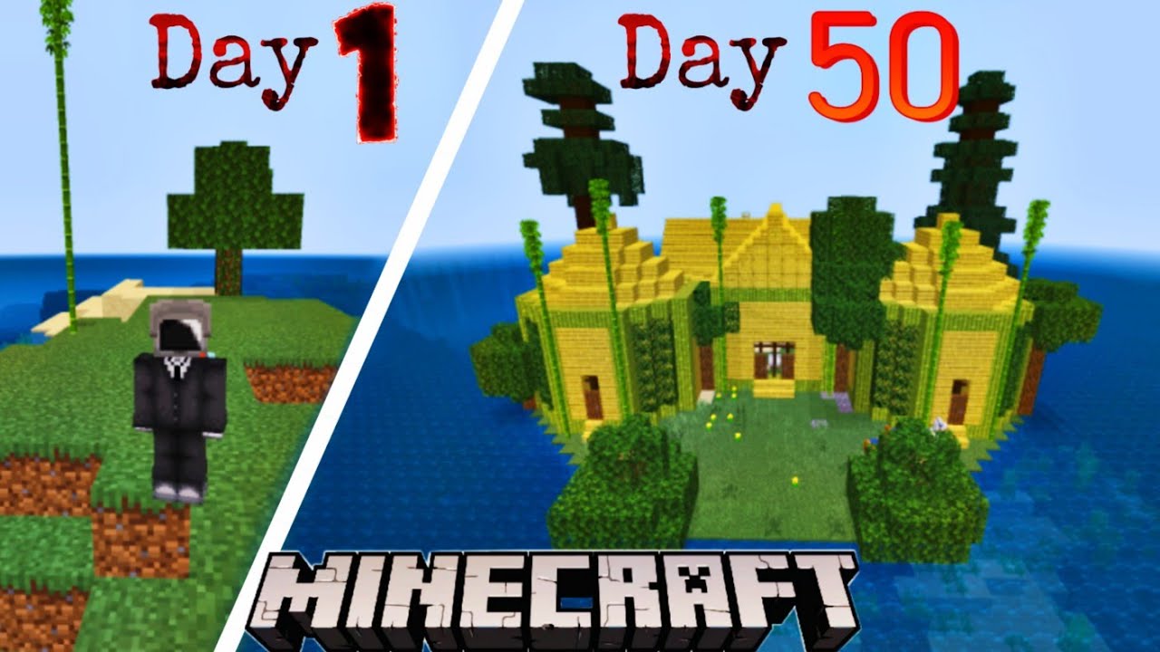 1 Day to 50 Days survival series | Minecraft | #minecraft - YouTube