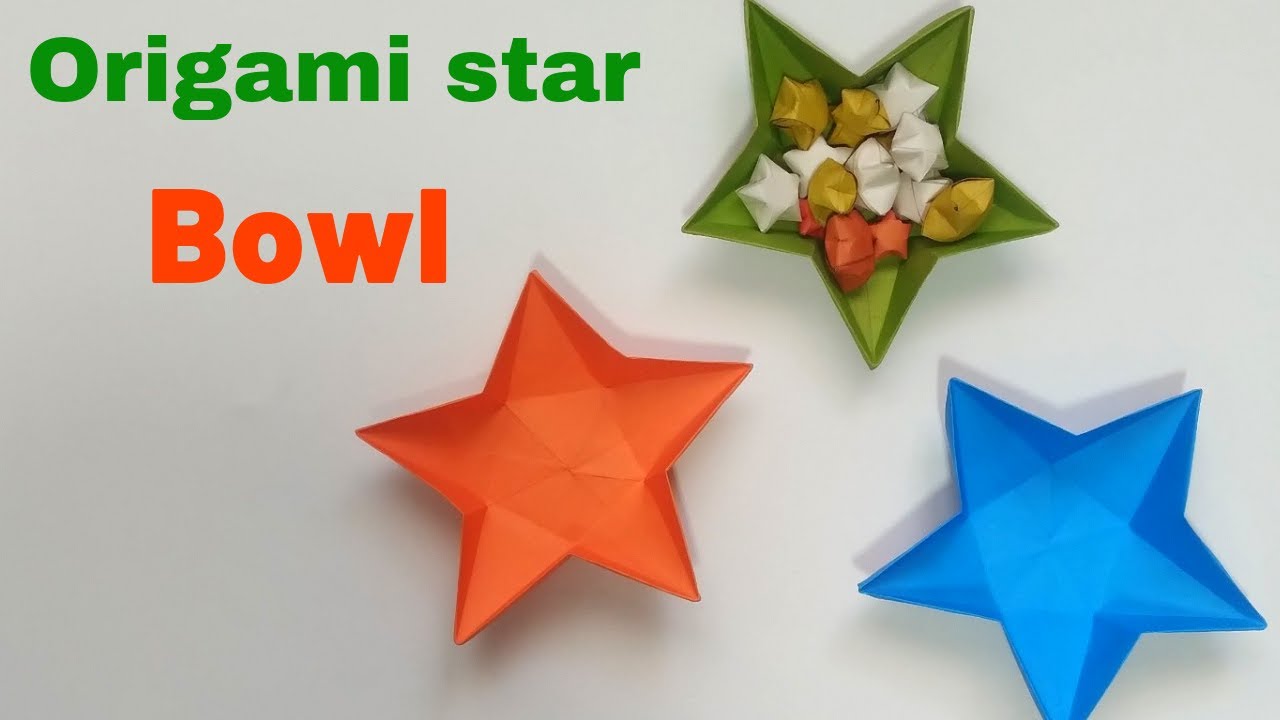 Very easy star bowl origami tutorial/ serving snacks with paper bowls ...