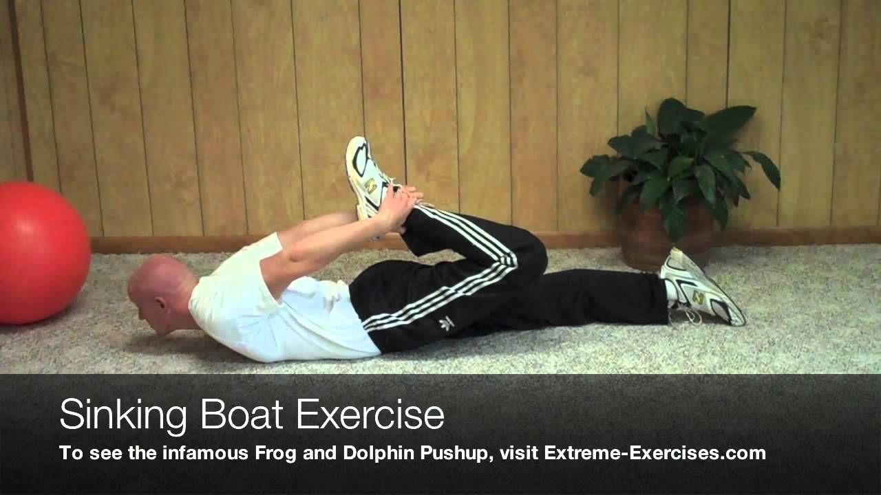 Sinking Boat Exercise-CORE STRENGTHENER for low back!! - YouTube