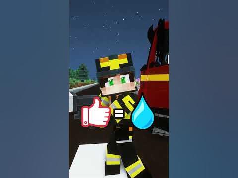 MINEGREEN İtfaiyeci Oluyor! w/@sebinchi - Minecraft #shorts - YouTube