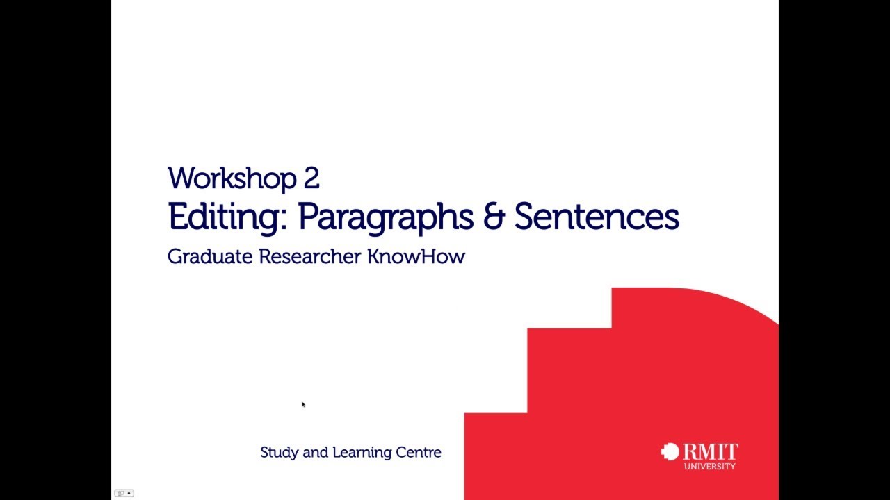 Editing 2 Paragraphs & sentences - YouTube
