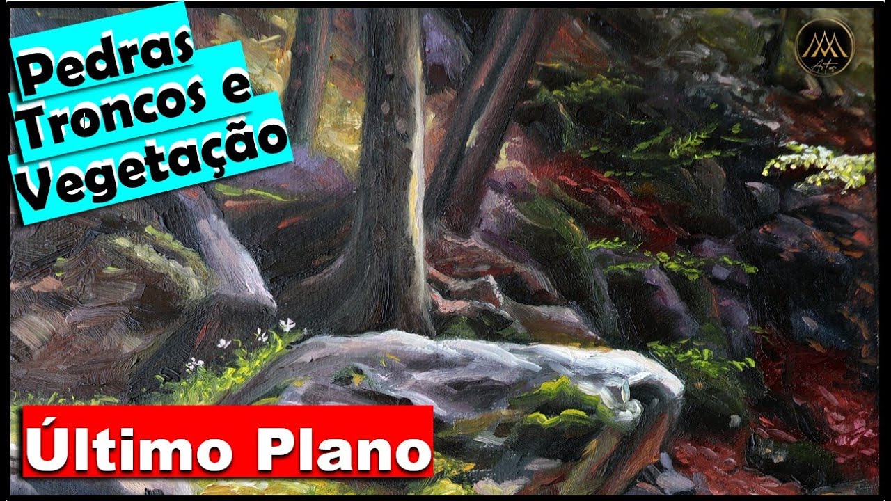 Como Dar Acabamento Perfeito na Pintura de Paisagens - Pintando Pedras ...