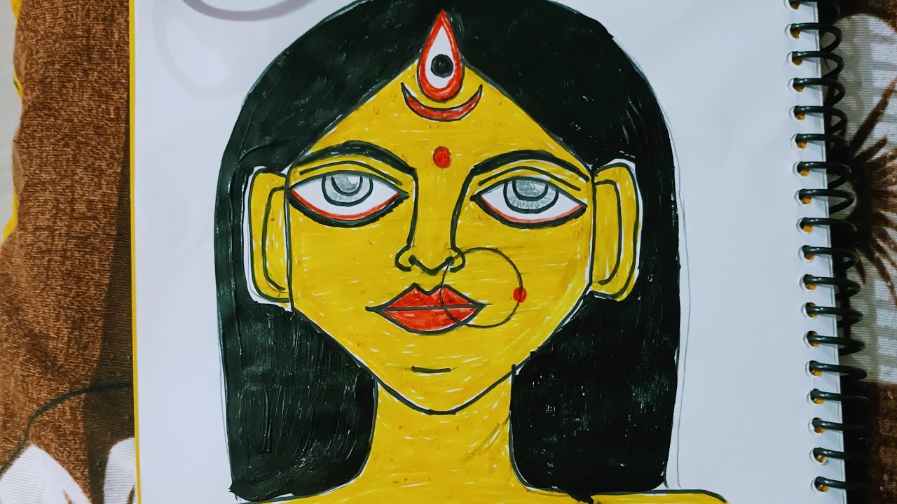 How to draw durga maa | Navratri special drawing | Maaa durga drawing ...