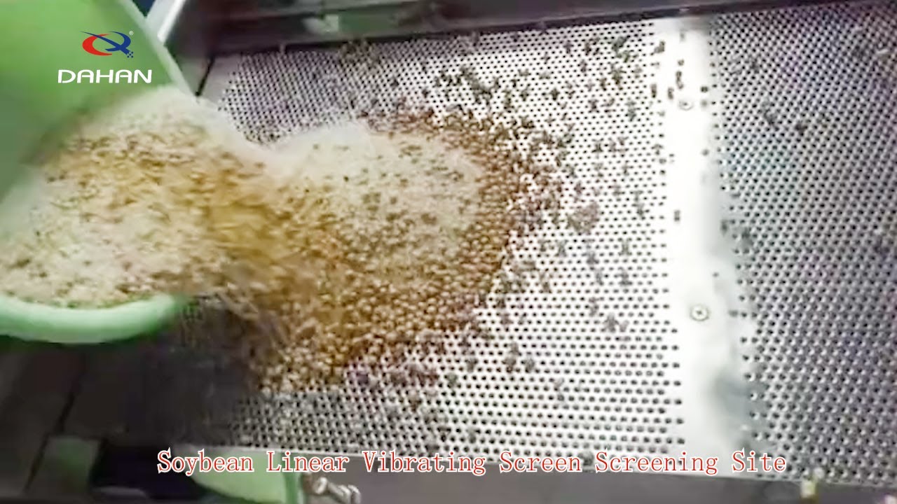Soybean Linear Vibrating Screen Screening Site - YouTube