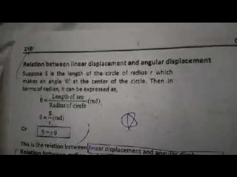 Linear displacement and angular displacement - YouTube