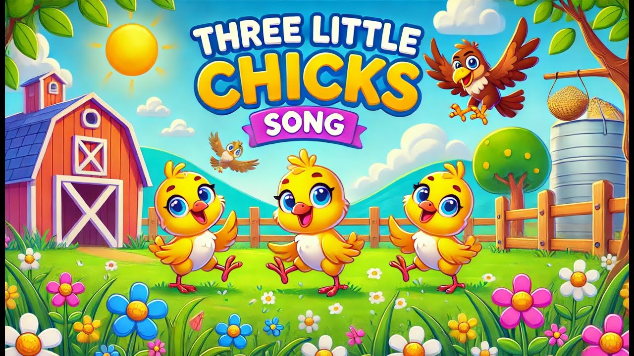 🐥 Three Little Chicks Adventure | Catchy Kids Song 🎶 | Sing & Dance ...