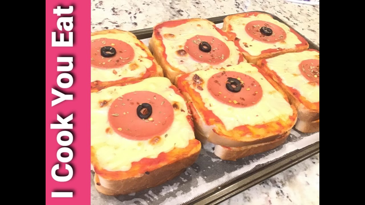 BREAD SLICE PIZZA RECIPE / BREAD CHEESE PIZZA RECIPE / EGGLESS By I ...