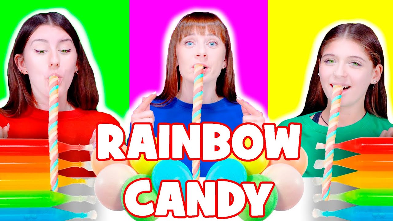 ASMR Sour Candy Race Eating Sounds Mukbang - YouTube