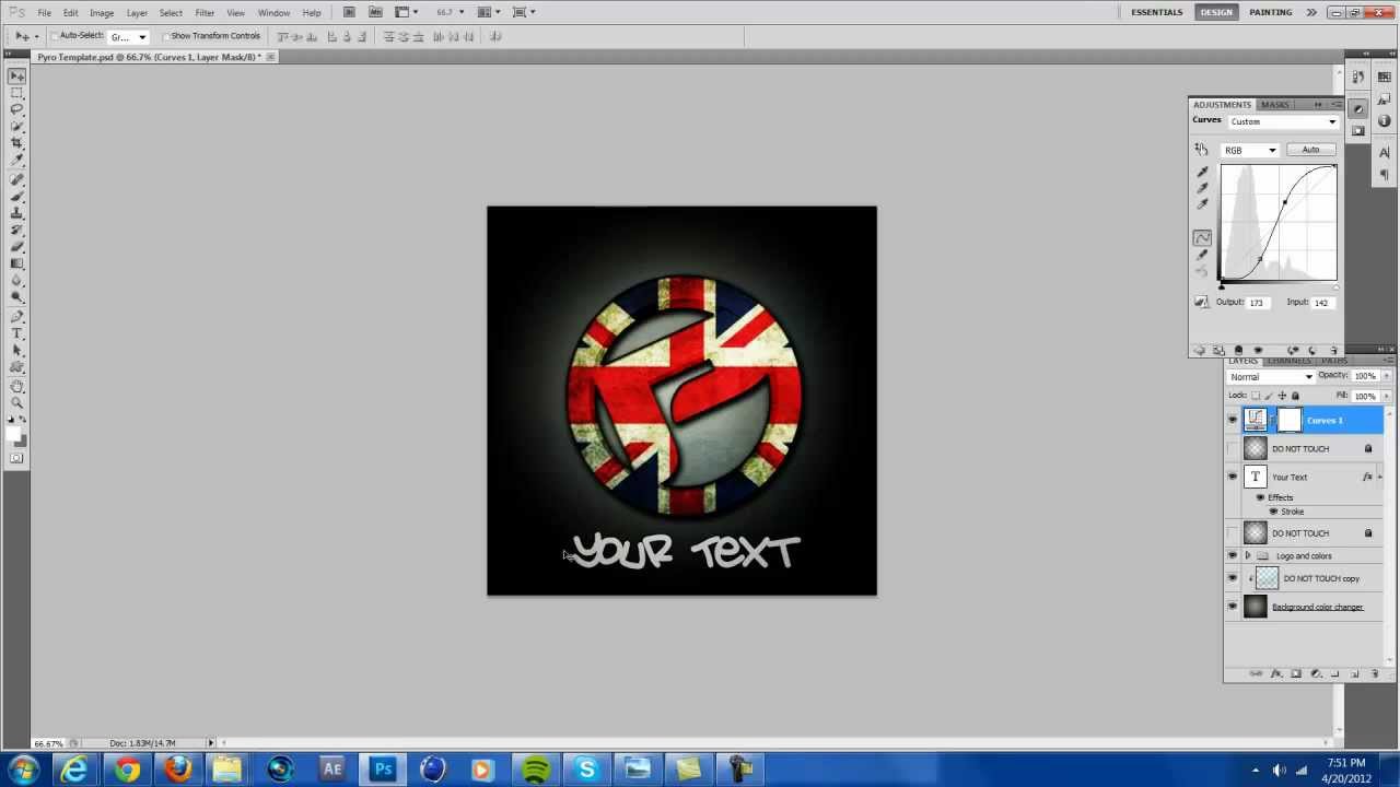 Photoshop CS5: How to Overlay A Flag Texture To Your Logo or Text[Voice ...