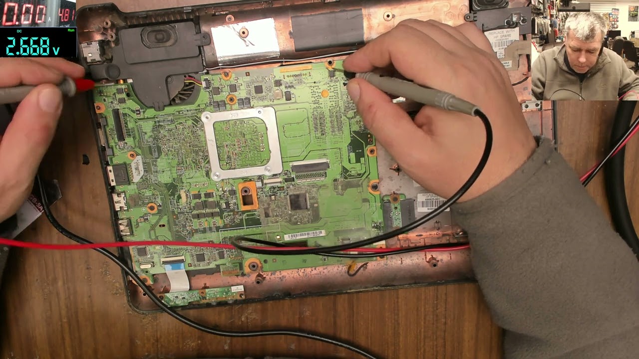 How a faulty mosfet looks like - HP G60-214EM laptop repair - YouTube