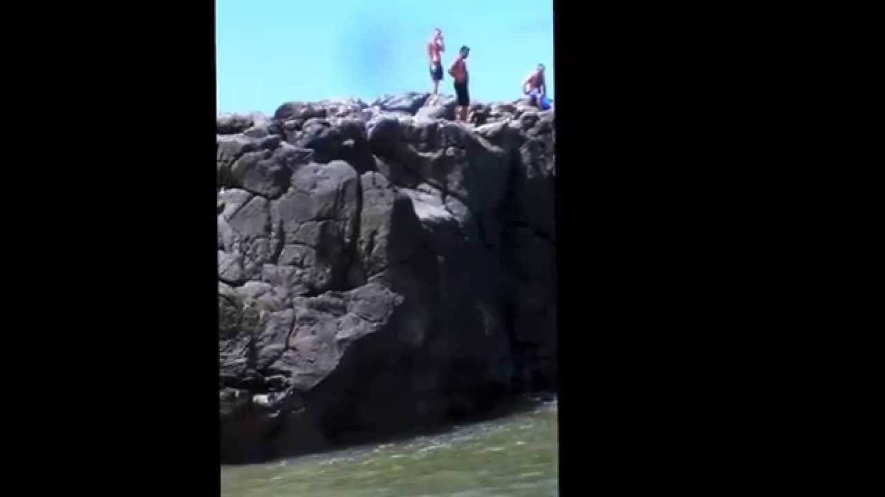 Waimea Bay Rock Jump - YouTube
