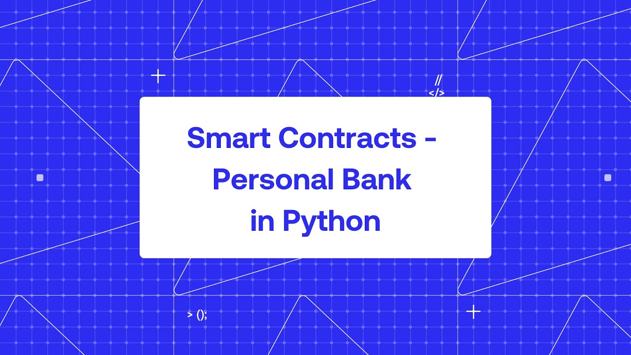 Smart Contracts - Personal Bank with Algorand Python - YouTube