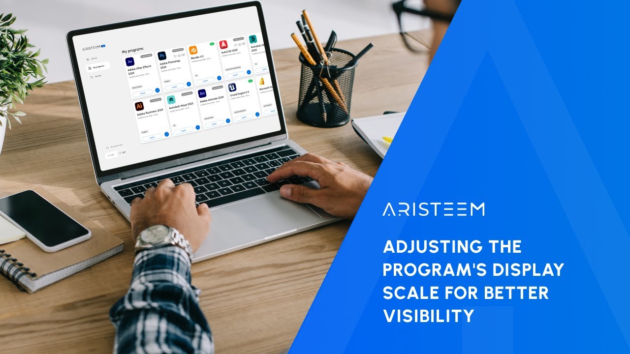 Adjusting the program's display scale for better visibility - YouTube