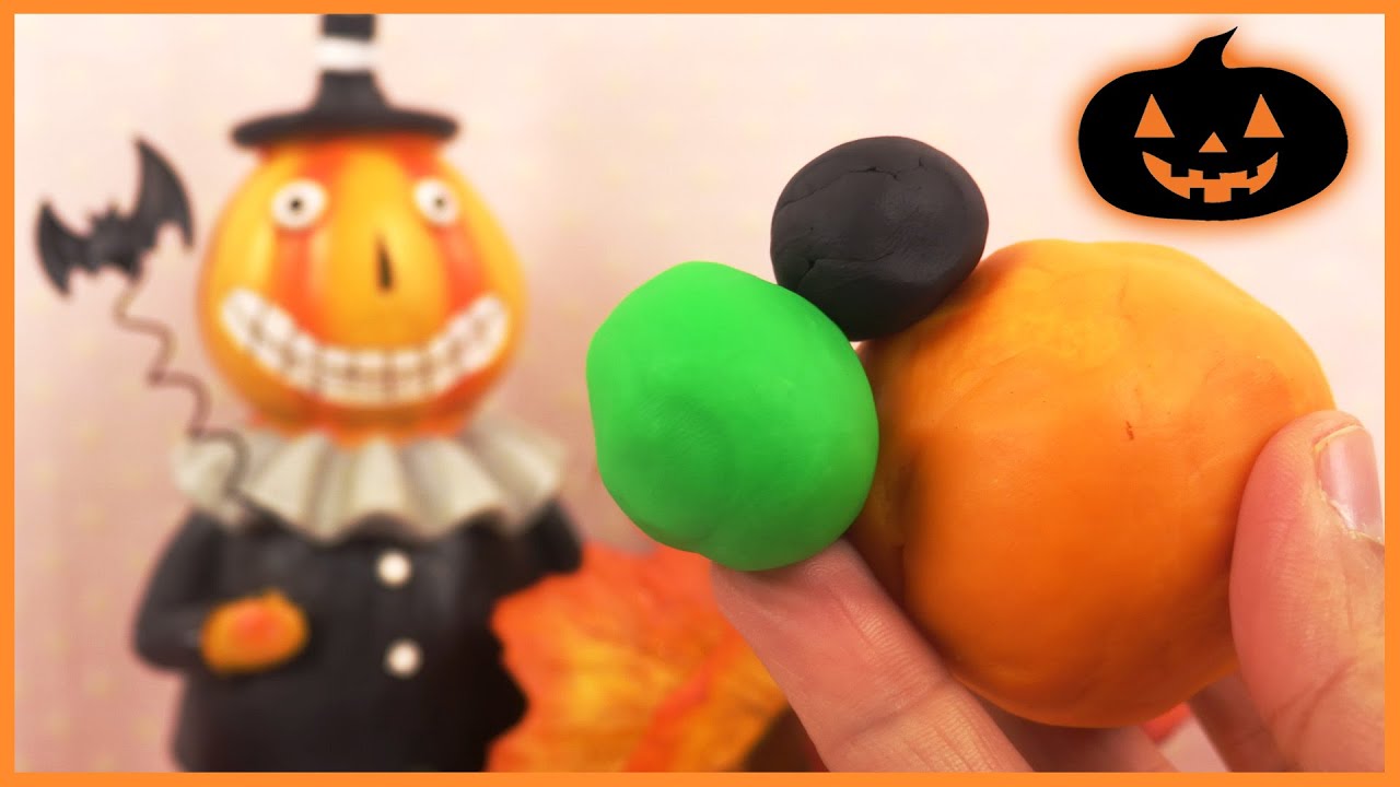 Halloween Citrouille Jack-O-Lantern en Pâte à Modeler - YouTube