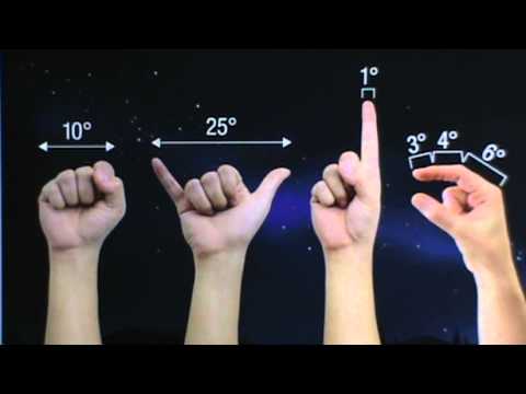 How to measure the night sky with your hands