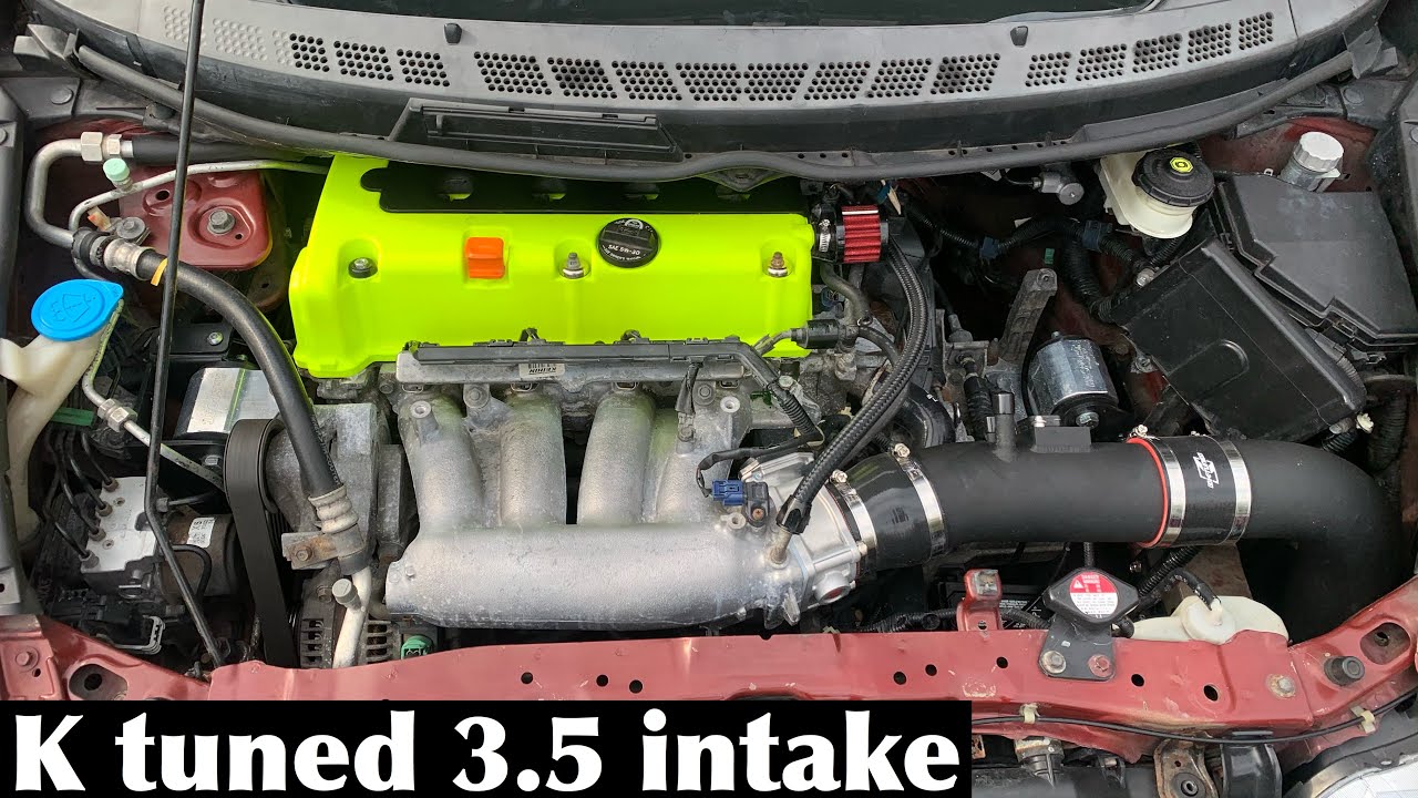 K tuned 3.5 cold air intake/install fa5 civic si 8th gen civic si - YouTube